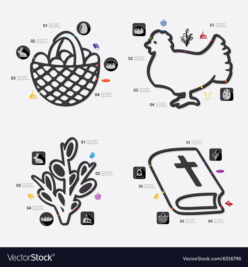 Easter infographic Royalty Free Vector Image - VectorStock