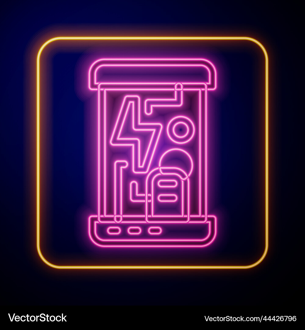 Glowing neon futuristic cryogenic capsules Vector Image