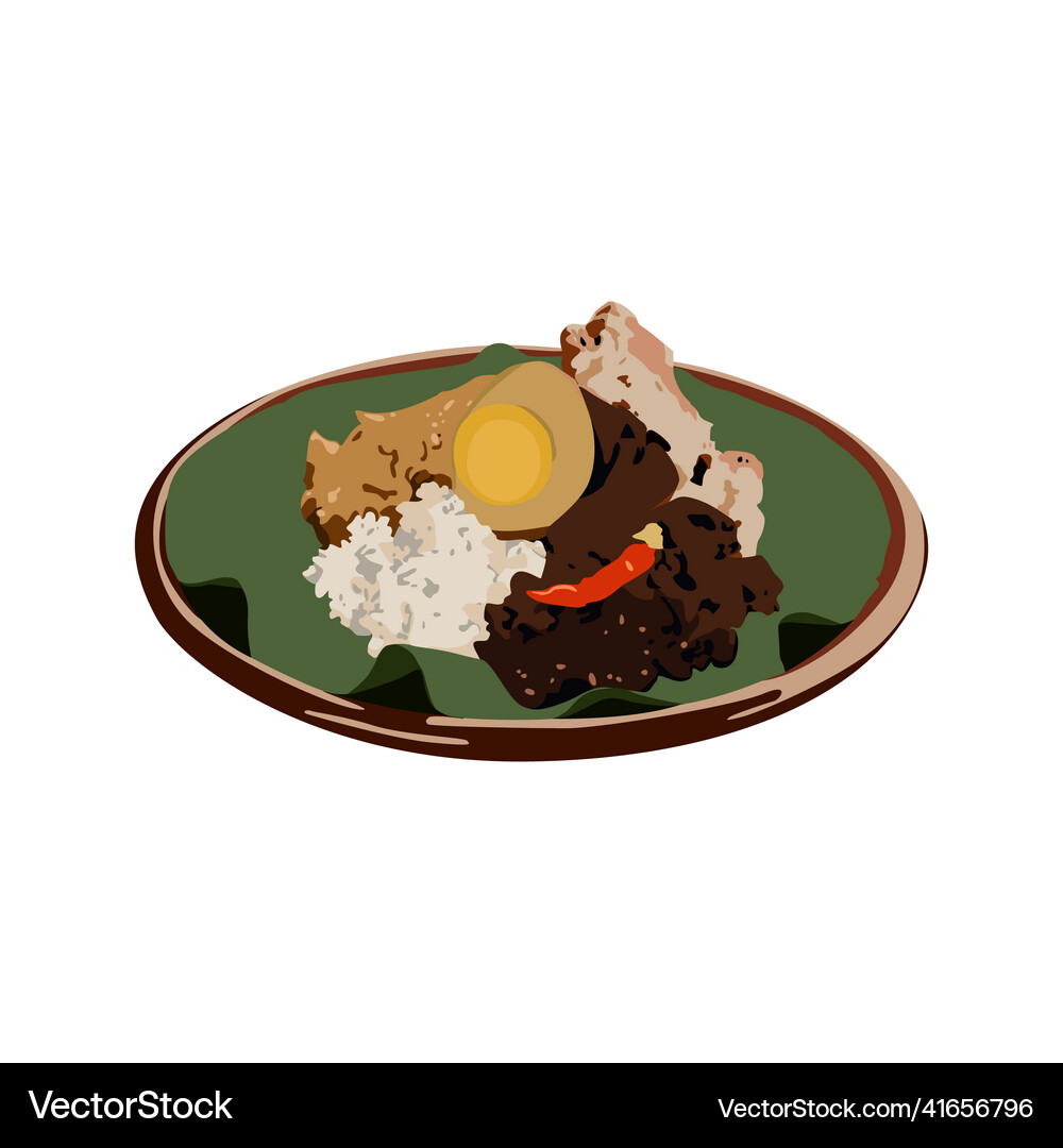 Gudeg indonesian food design Royalty Free Vector Image