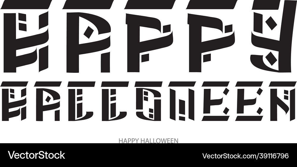 Happy halloween hand written calligraphy Vector Image