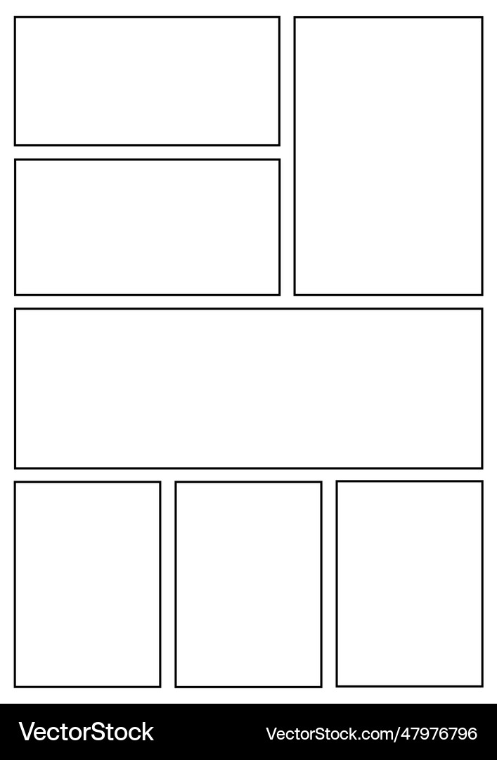 Manga storyboard layout a4 template page 10 Vector Image