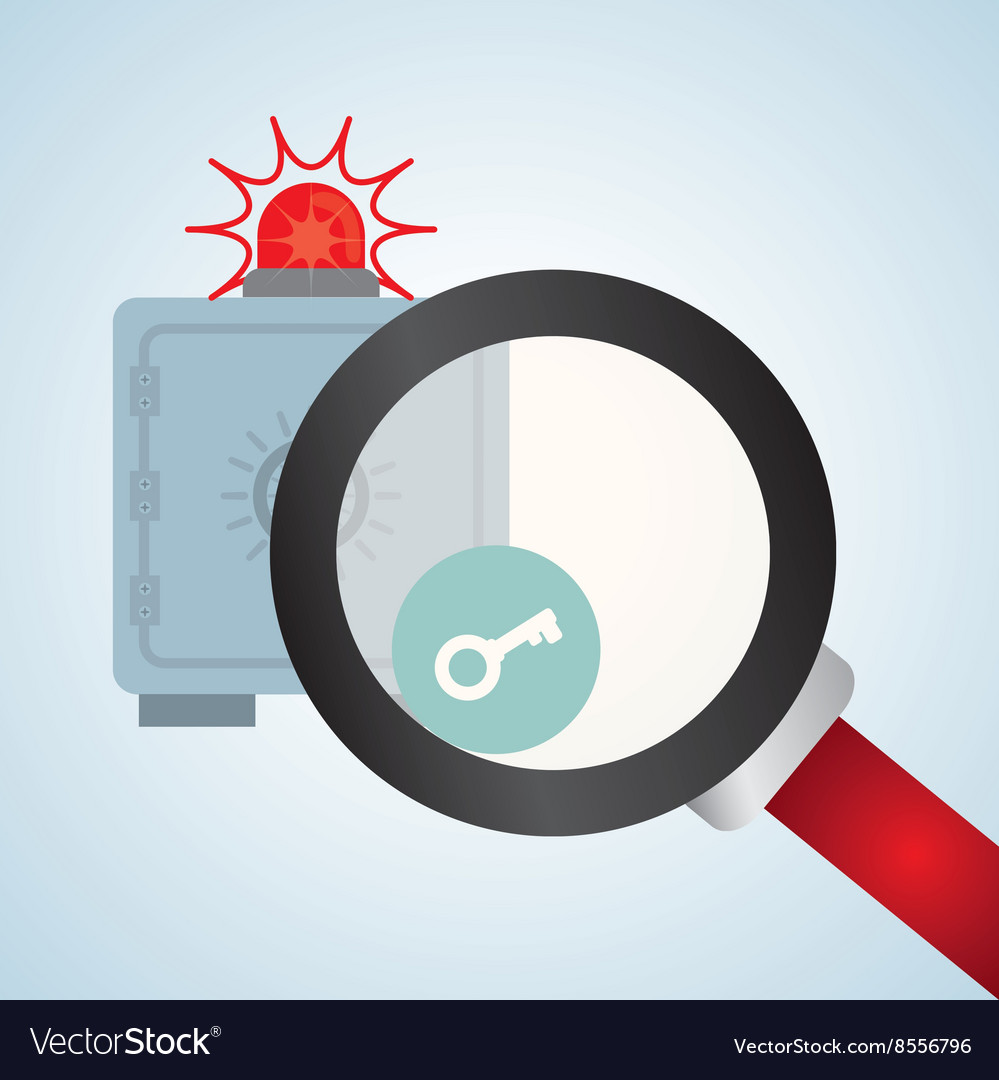 Security system design warning and technology Vector Image