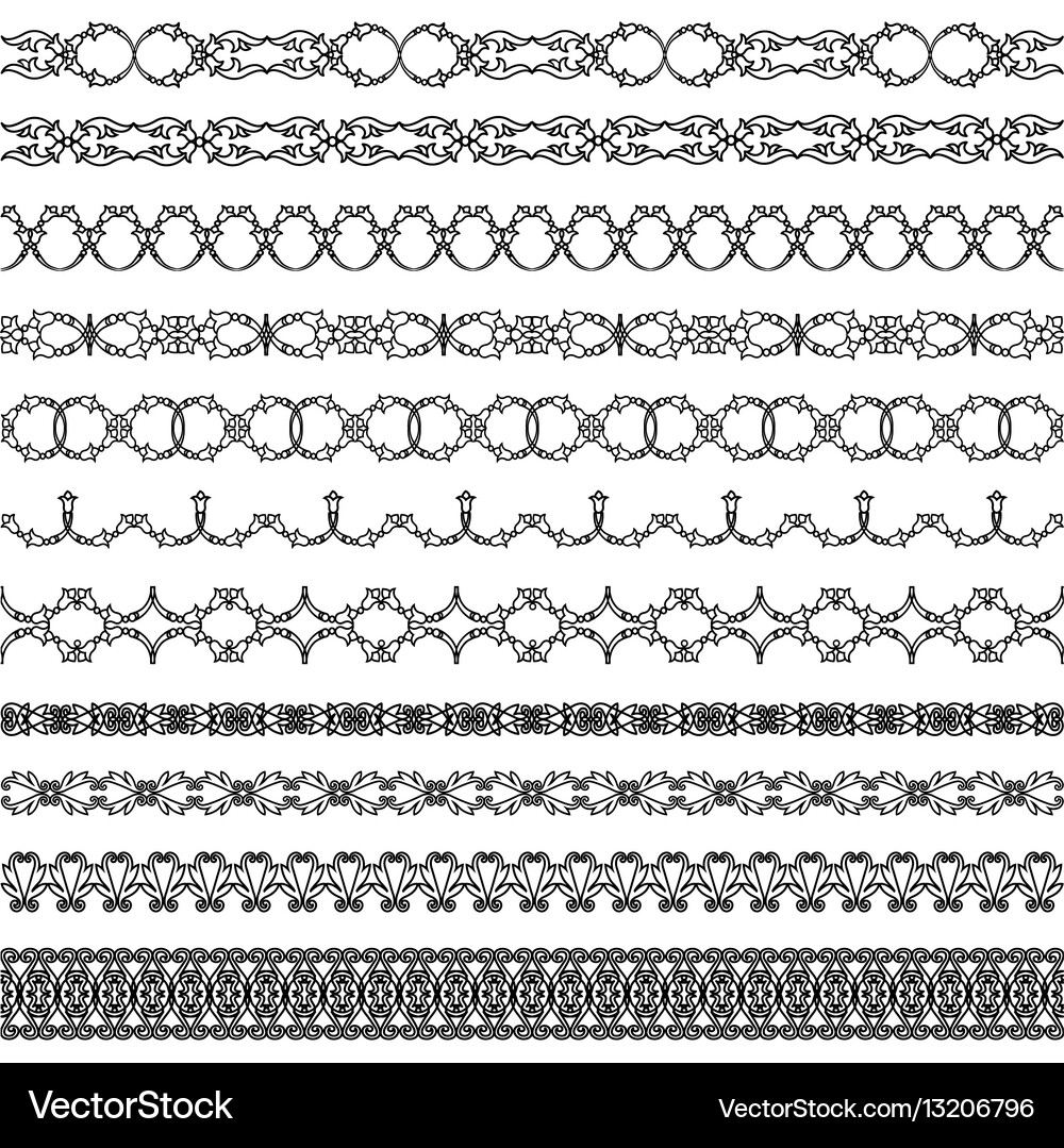 Set of borders Royalty Free Vector Image - VectorStock