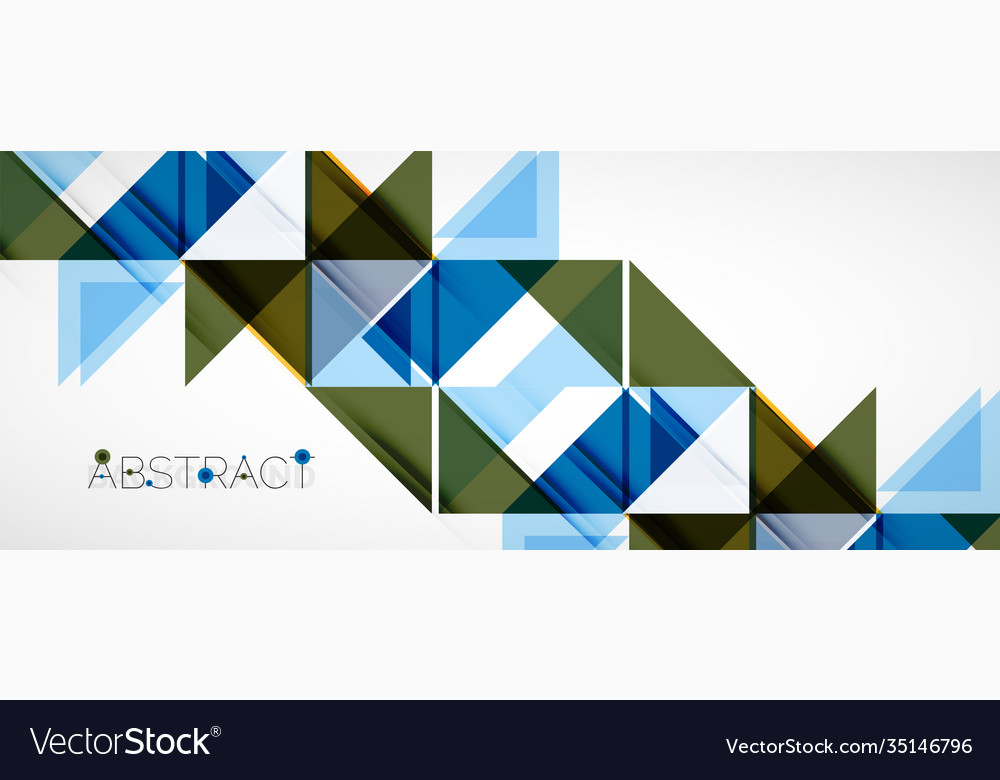 Set triangle geometric backgrounds Royalty Free Vector Image