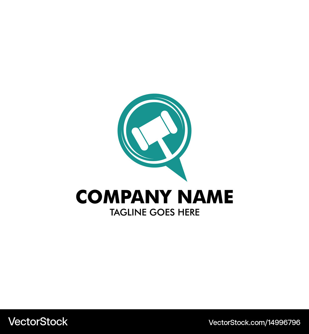 Unique attorney and law logo template Royalty Free Vector