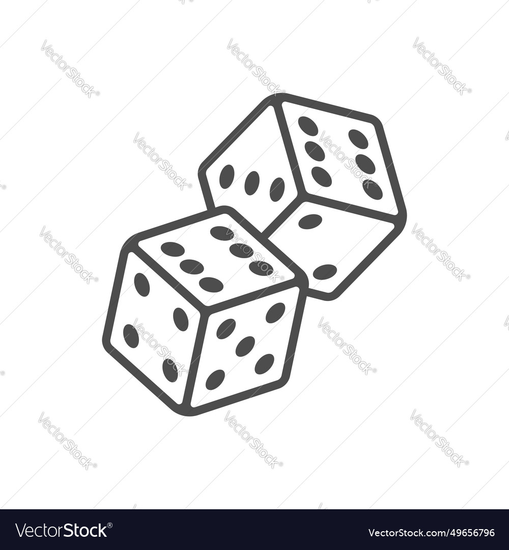White dice Royalty Free Vector Image - VectorStock