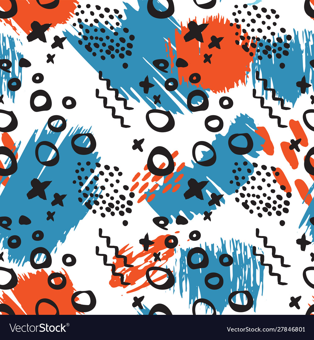 Abstract art seamless pattern Royalty Free Vector Image