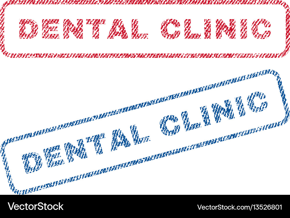 Dental clinic textile stamps Royalty Free Vector Image