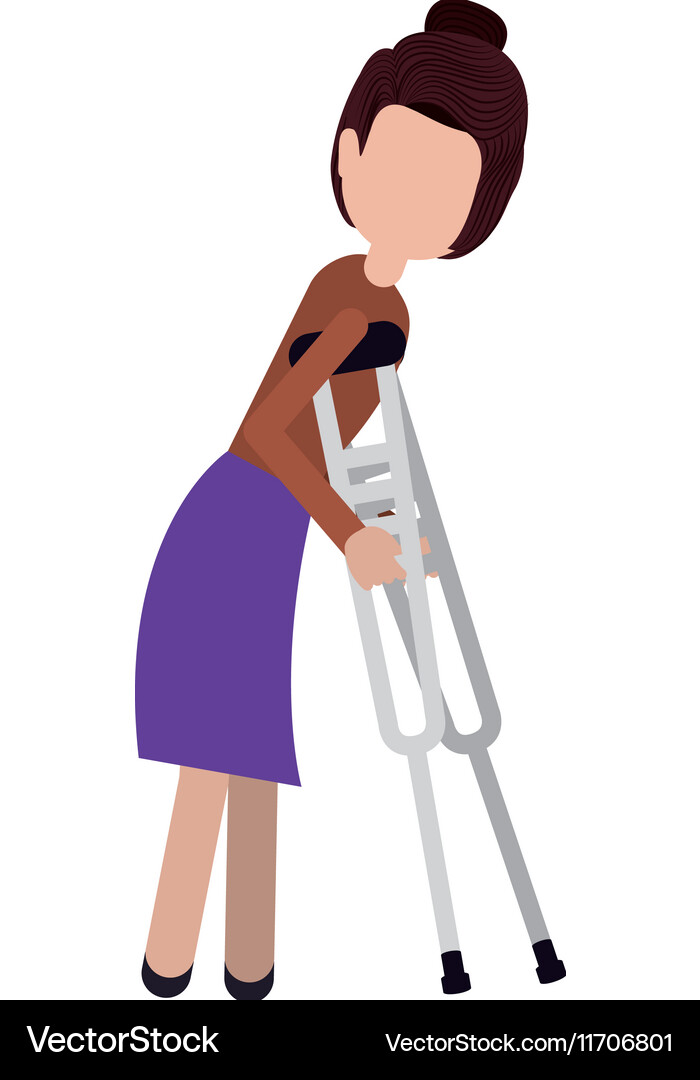 Disabled girl cartoon design Royalty Free Vector Image