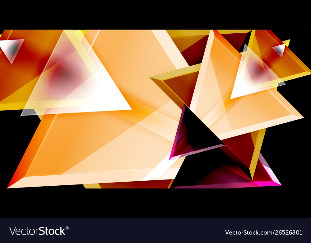 Dynamic triangle composition abstract background Vector Image