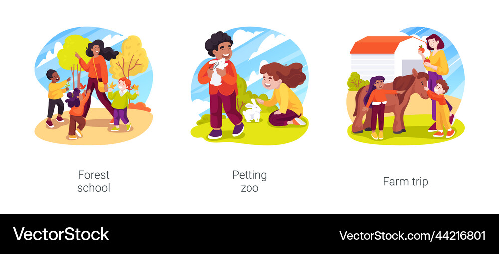 Environment education in childcare isolated Vector Image