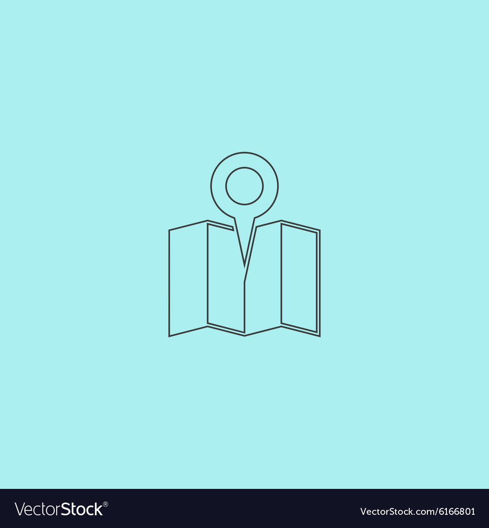 Flat location icon Royalty Free Vector Image - VectorStock