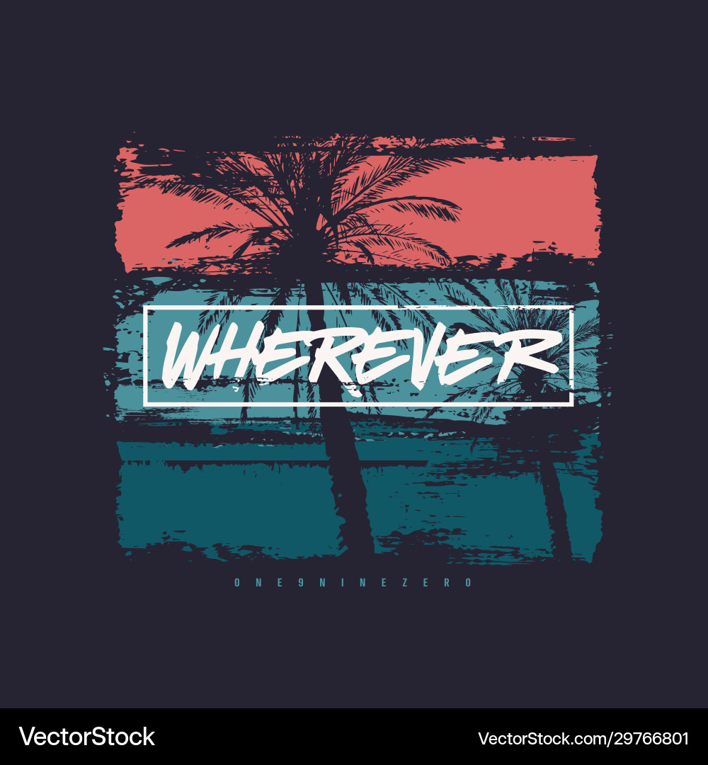 Graphic t-shirt design poster print Royalty Free Vector
