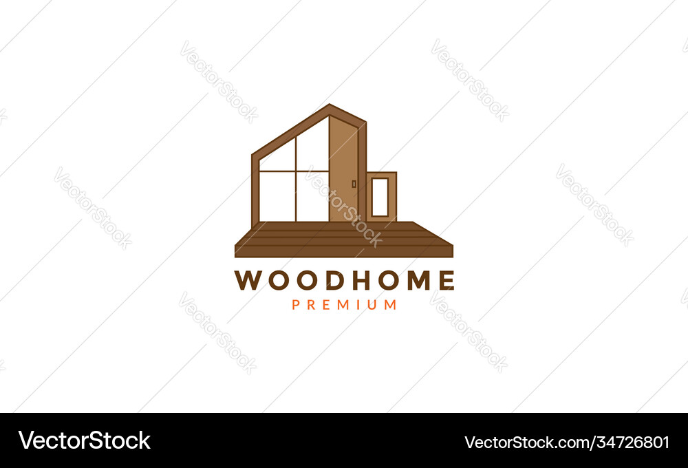 Home house modern architecture wood minimalist Vector Image