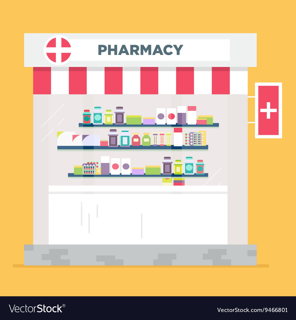 Pharmacy Store Royalty Free Vector Image - VectorStock