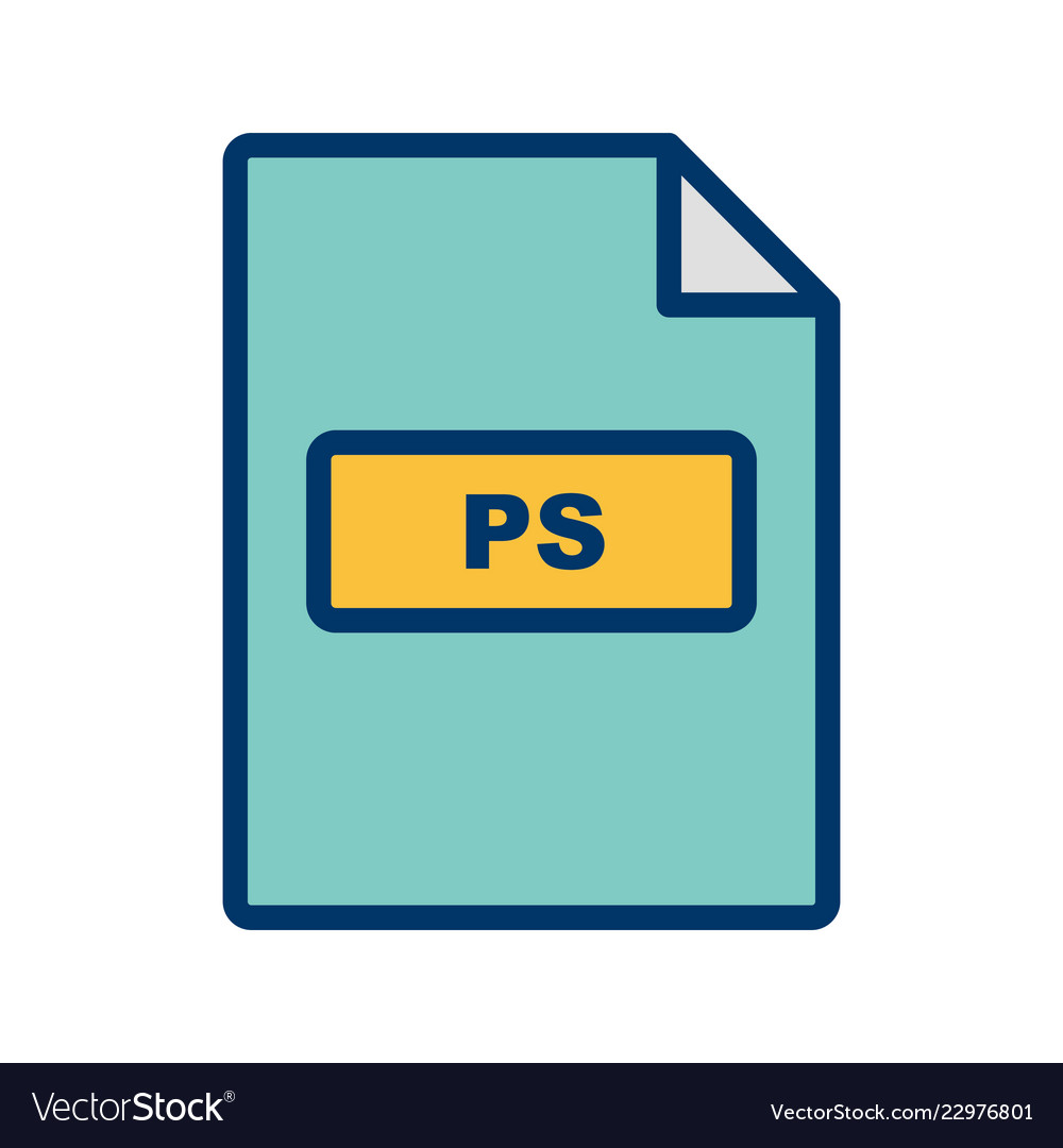 Ps icon Royalty Free Vector Image - VectorStock
