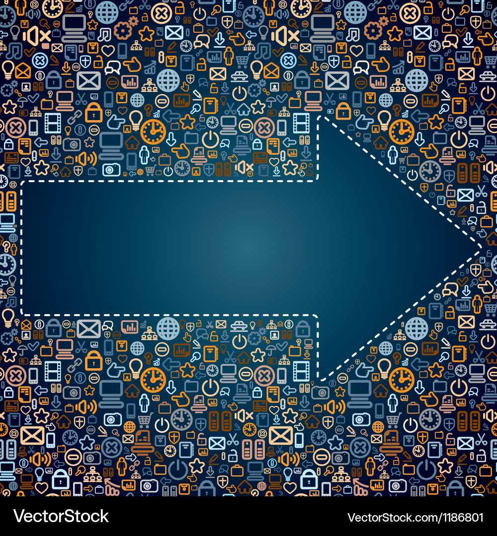 Social Media Icons Cloud with Free Space Vector Image