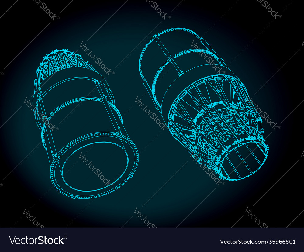 Thrust control nozzle Royalty Free Vector Image