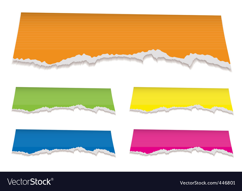 Torn paper elements Royalty Free Vector Image - VectorStock