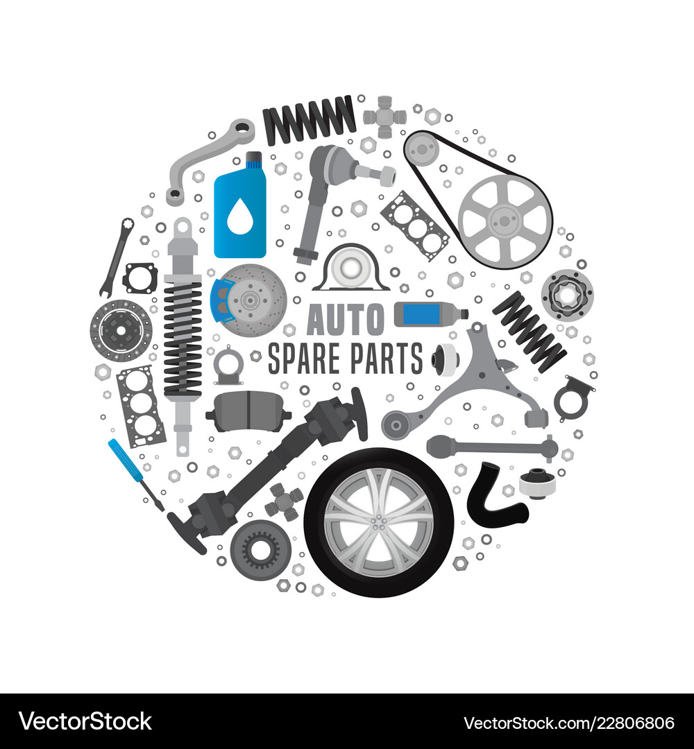 Automotive Parts Background Royalty Free Vector Image
