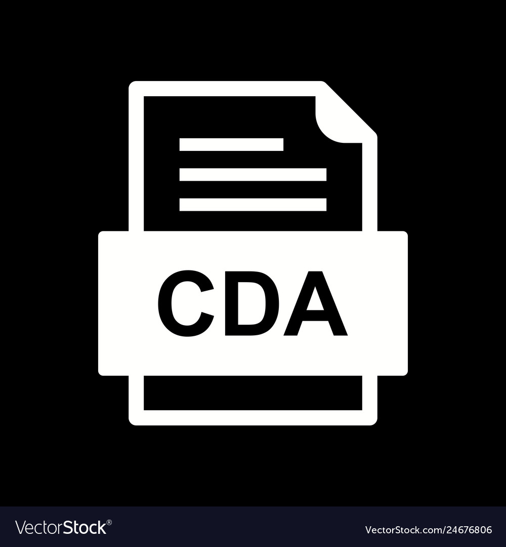 Cda file document icon Royalty Free Vector Image