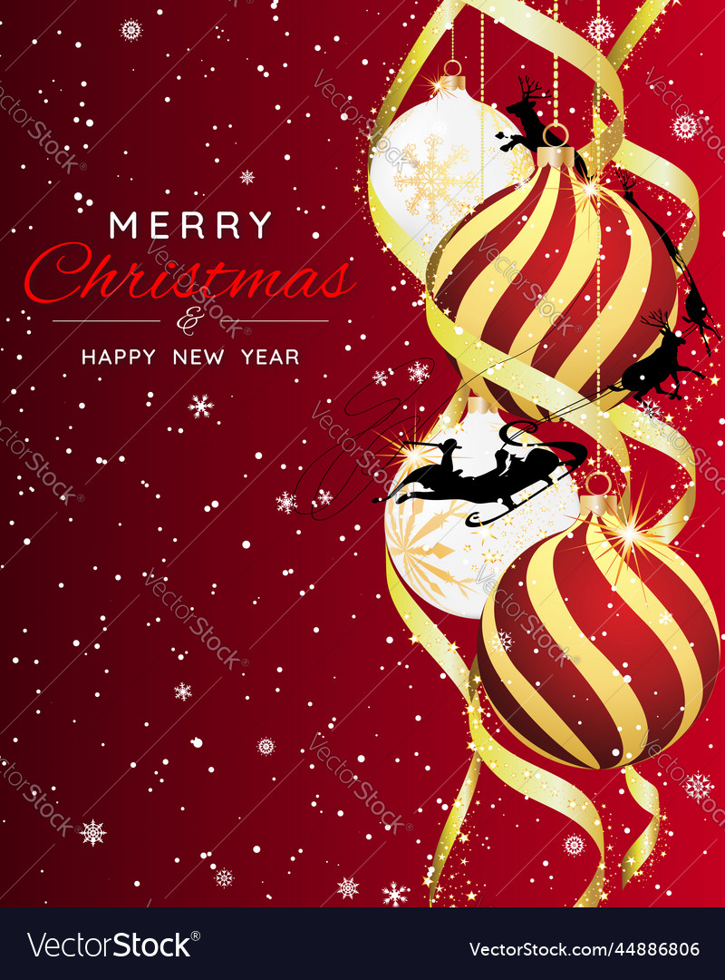 Christmas poster Royalty Free Vector Image - VectorStock