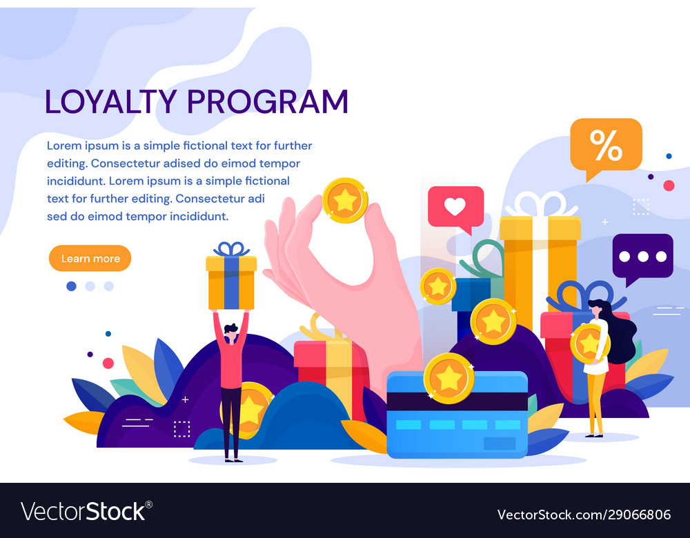 Customer loyalty marketing program returning Vector Image