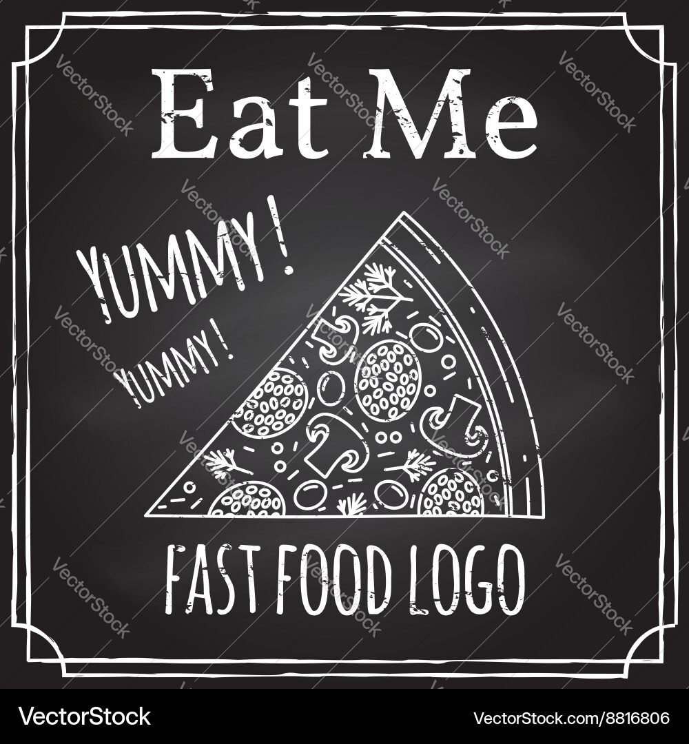 Eat me elements on the theme of restaurant Vector Image
