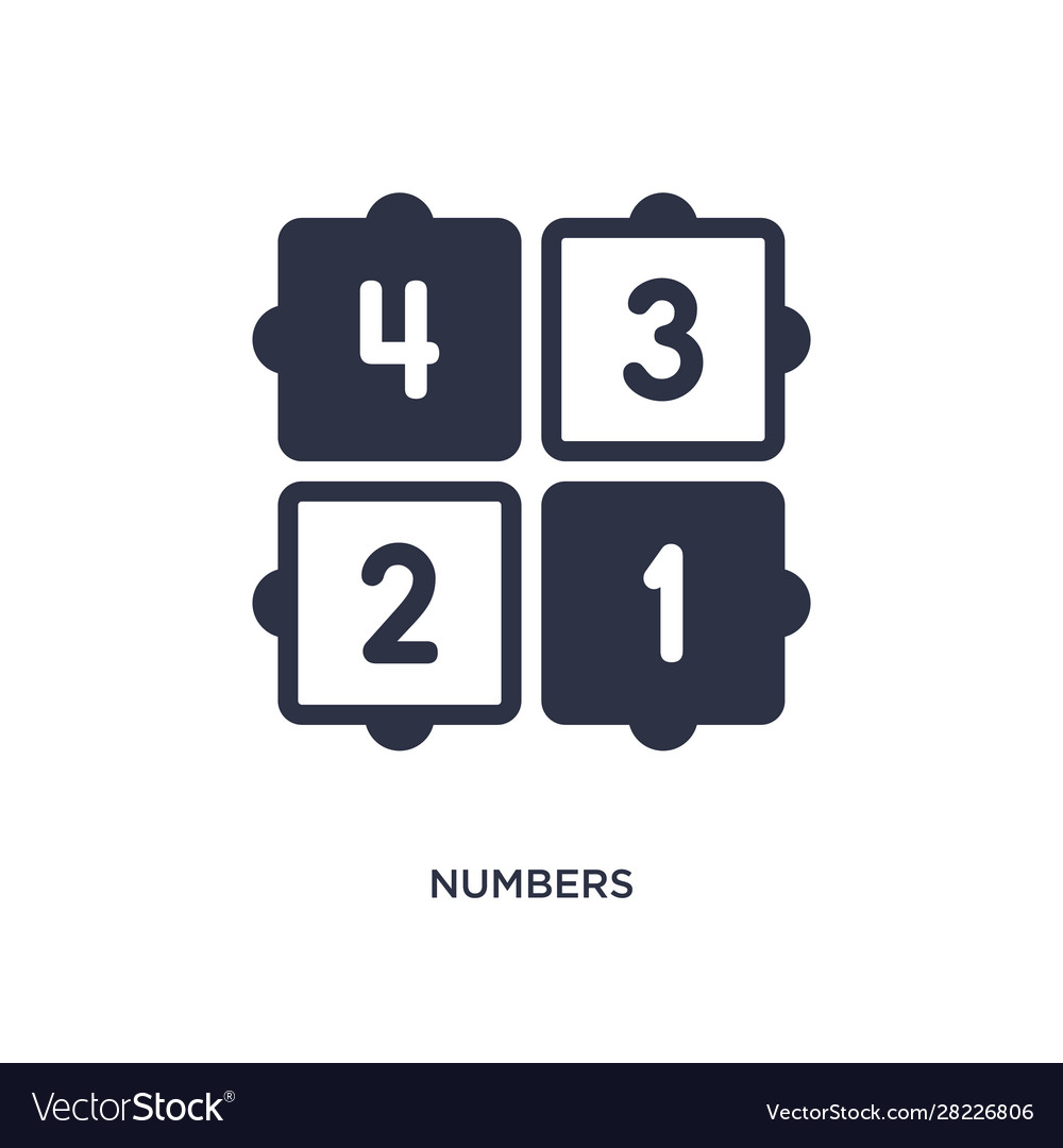 Numbers icon on white background simple element Vector Image