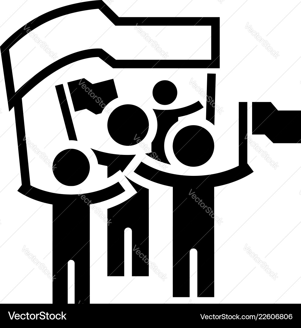 Political meeting icon simple style Royalty Free Vector