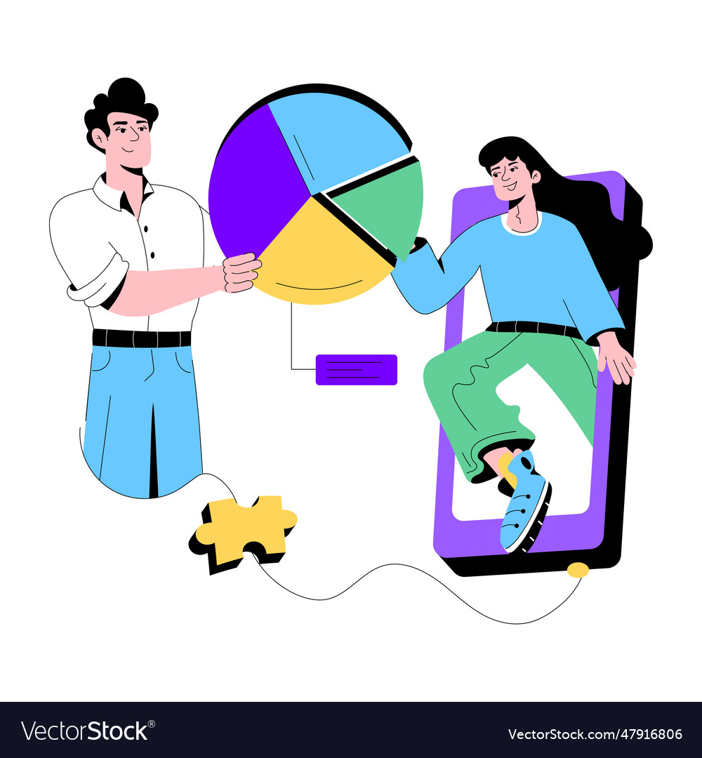 Team analysis Royalty Free Vector Image - VectorStock
