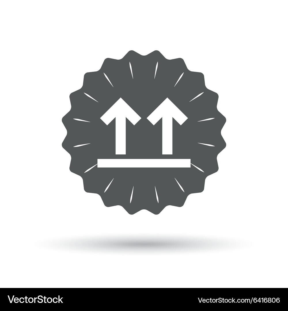 This side up sign icon fragile package symbol Vector Image
