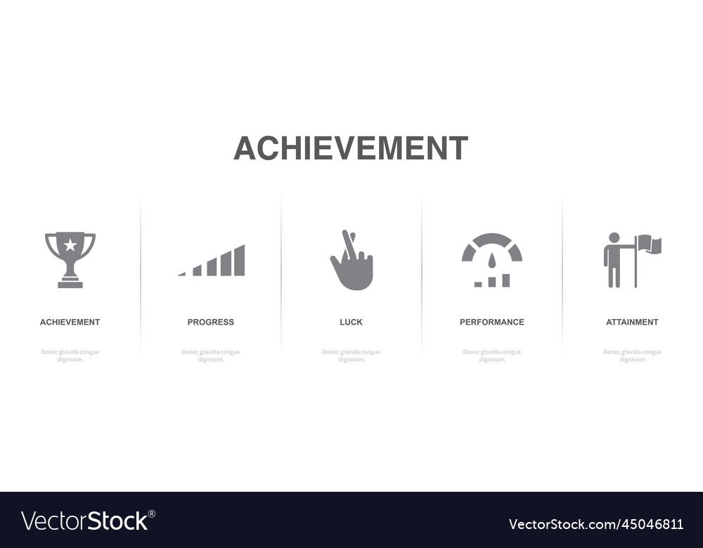 Achievement progress luck performance Royalty Free Vector
