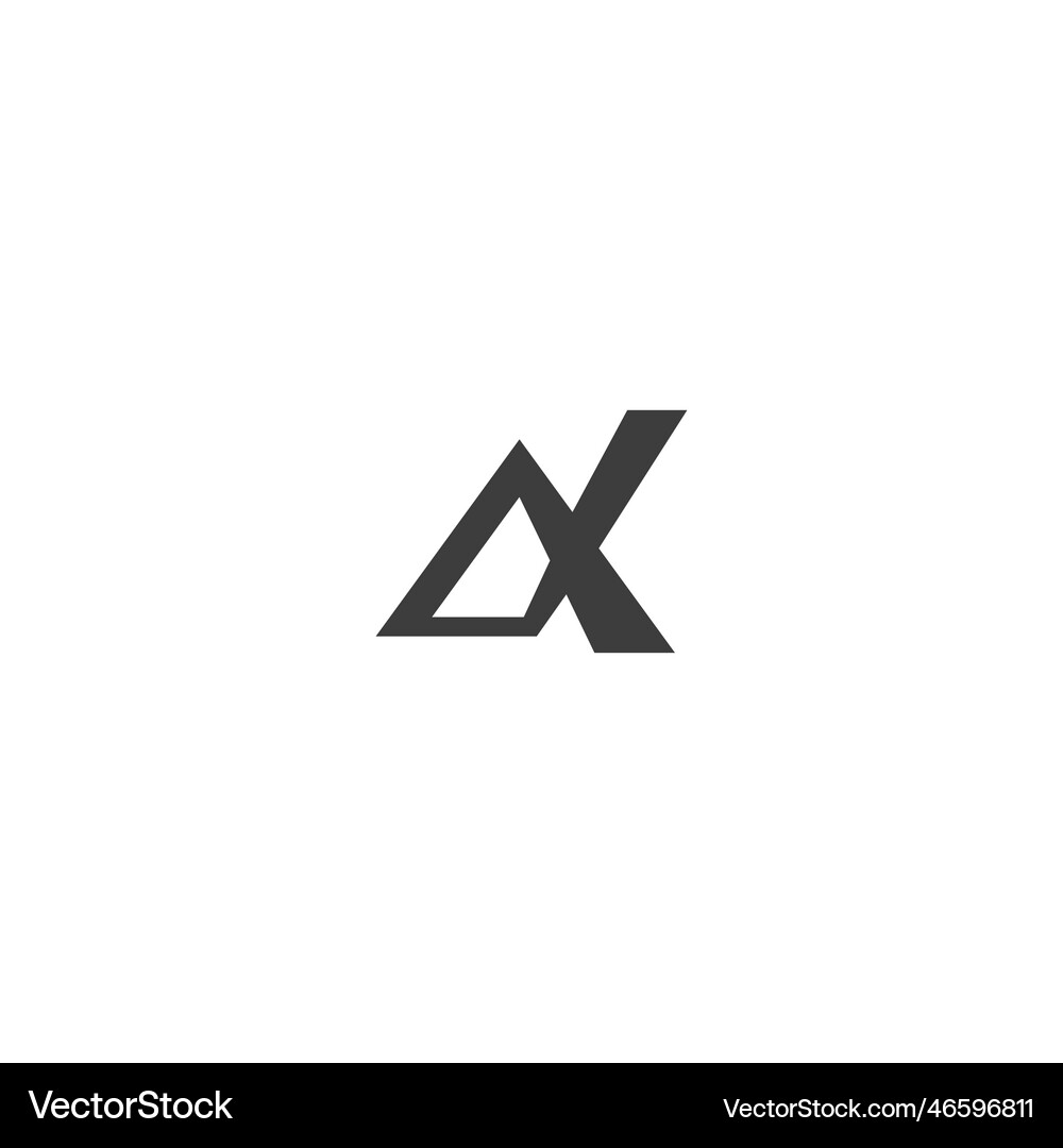 Alphabet letters monogram logo dx xd d and x Vector Image