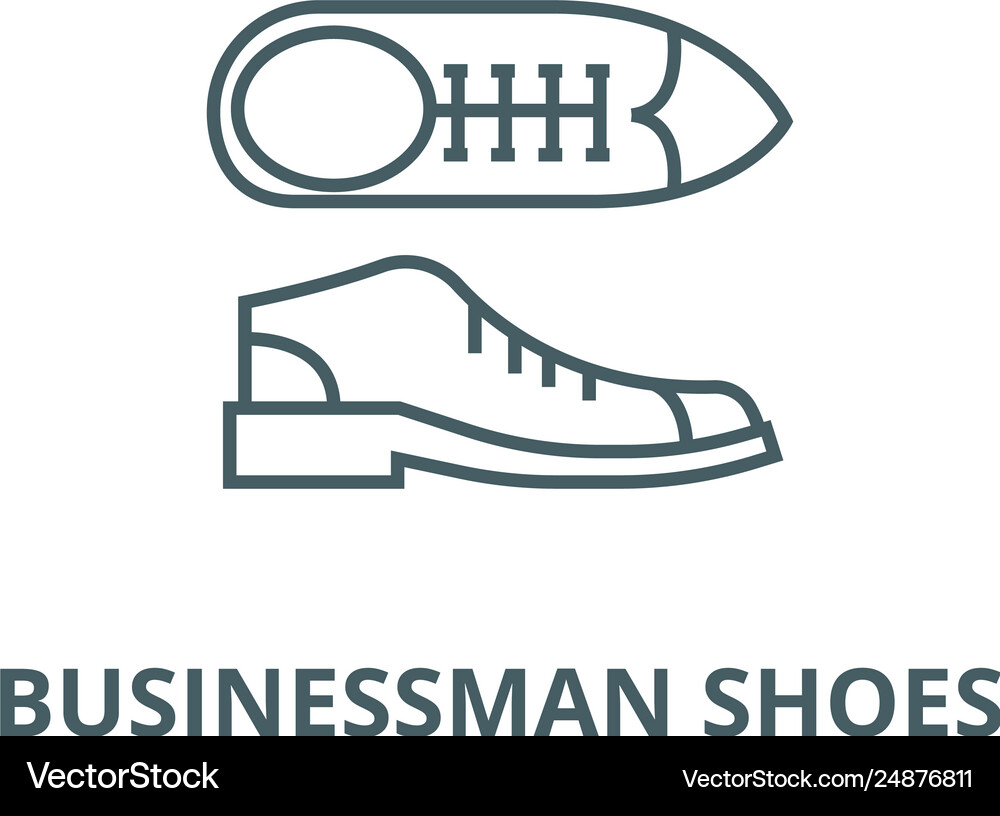 Businessman shoes line icon Royalty Free Vector Image