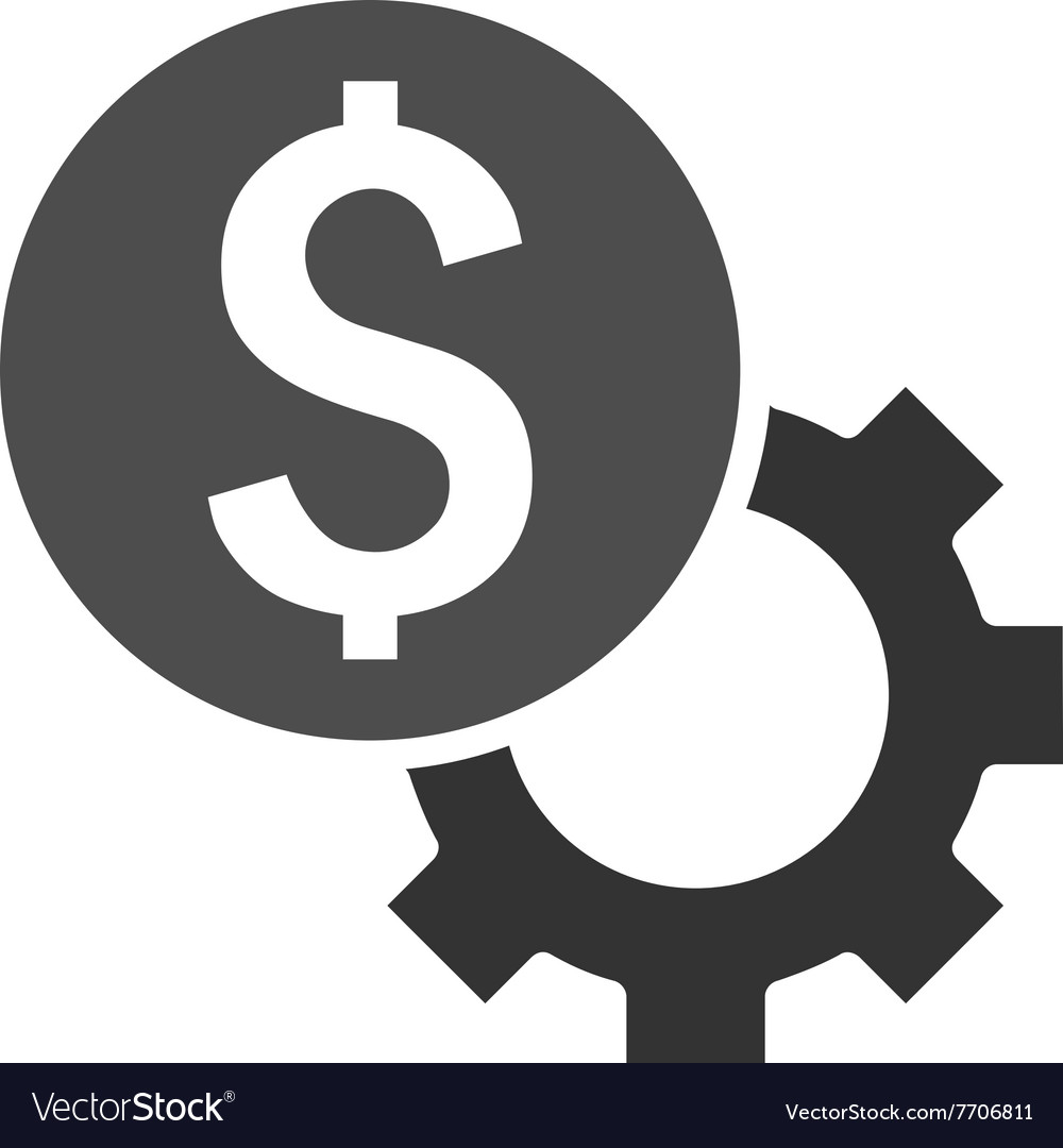 Development cost flat icon Royalty Free Vector Image