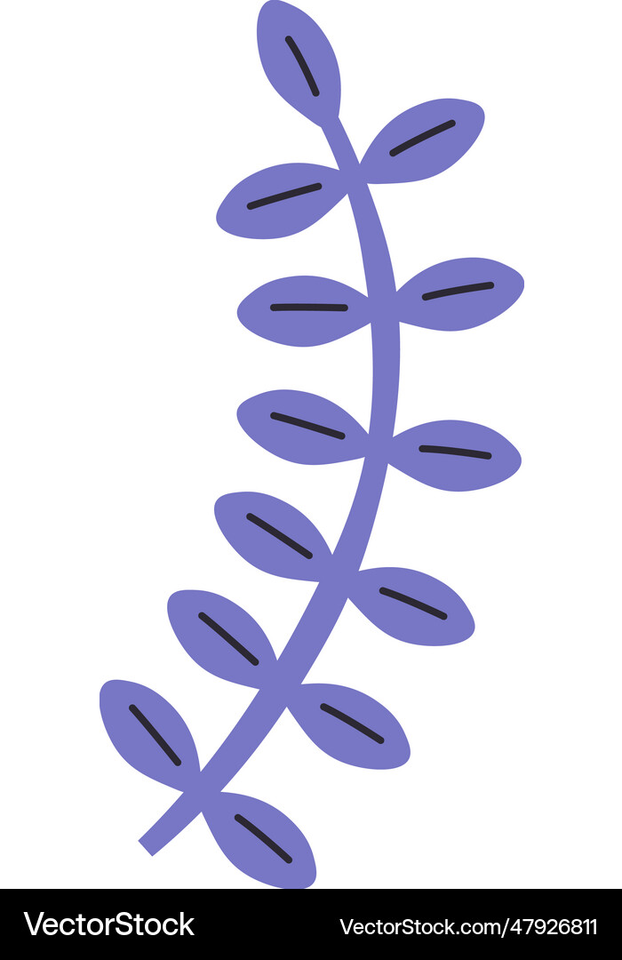 Floral branch cartoon Royalty Free Vector Image