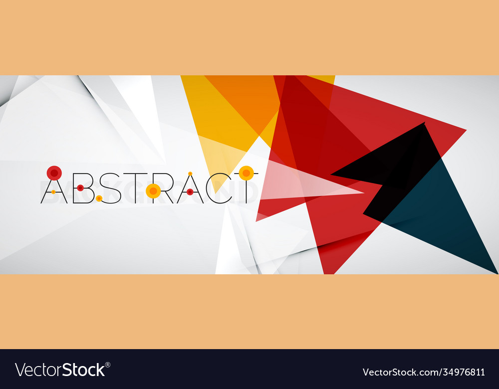 Geometric abstract background color triangle Vector Image