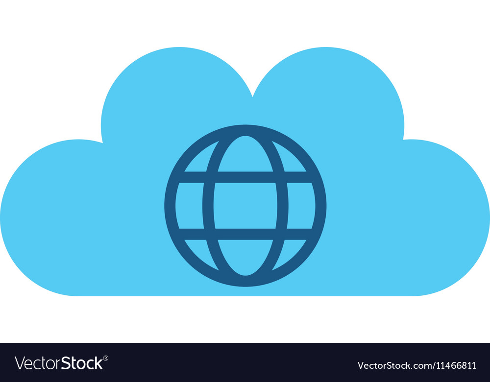 Isolated cloud computing design Royalty Free Vector Image