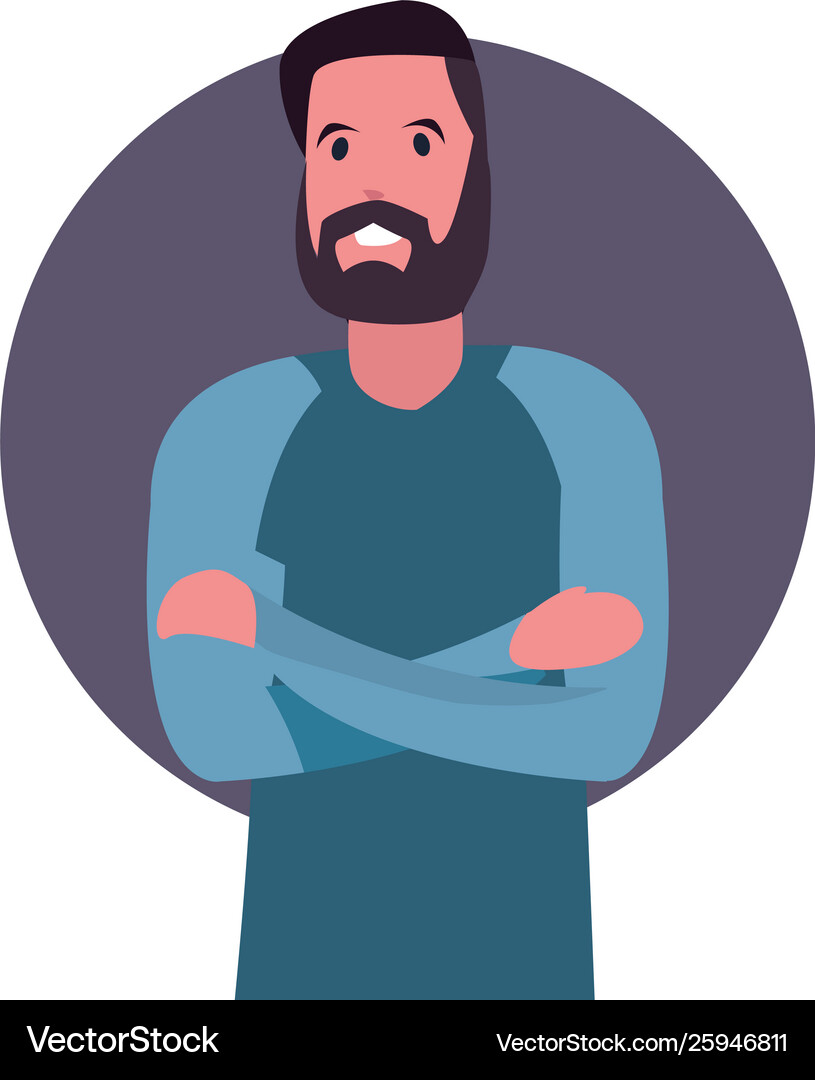 Man character portrait cartoon design Royalty Free Vector
