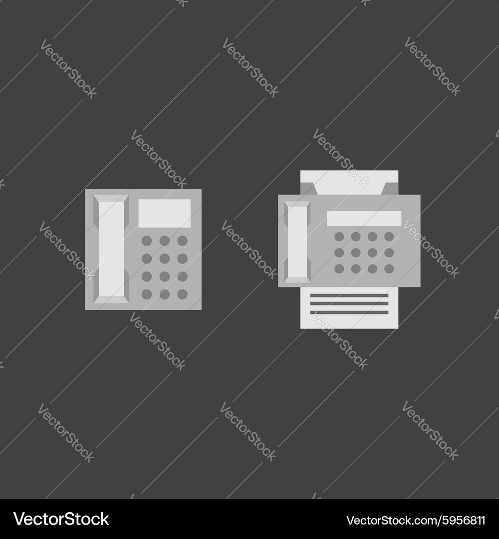 Telephone and fax icons Royalty Free Vector Image