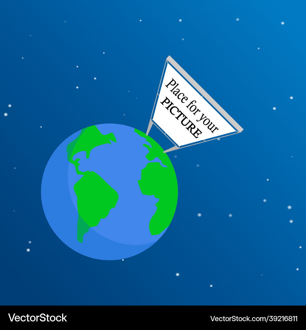 View from space to the planet earth Royalty Free Vector