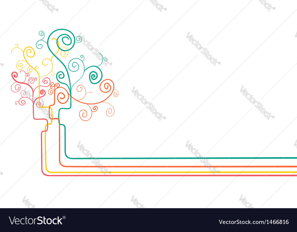 Abstract concept tree background Royalty Free Vector Image