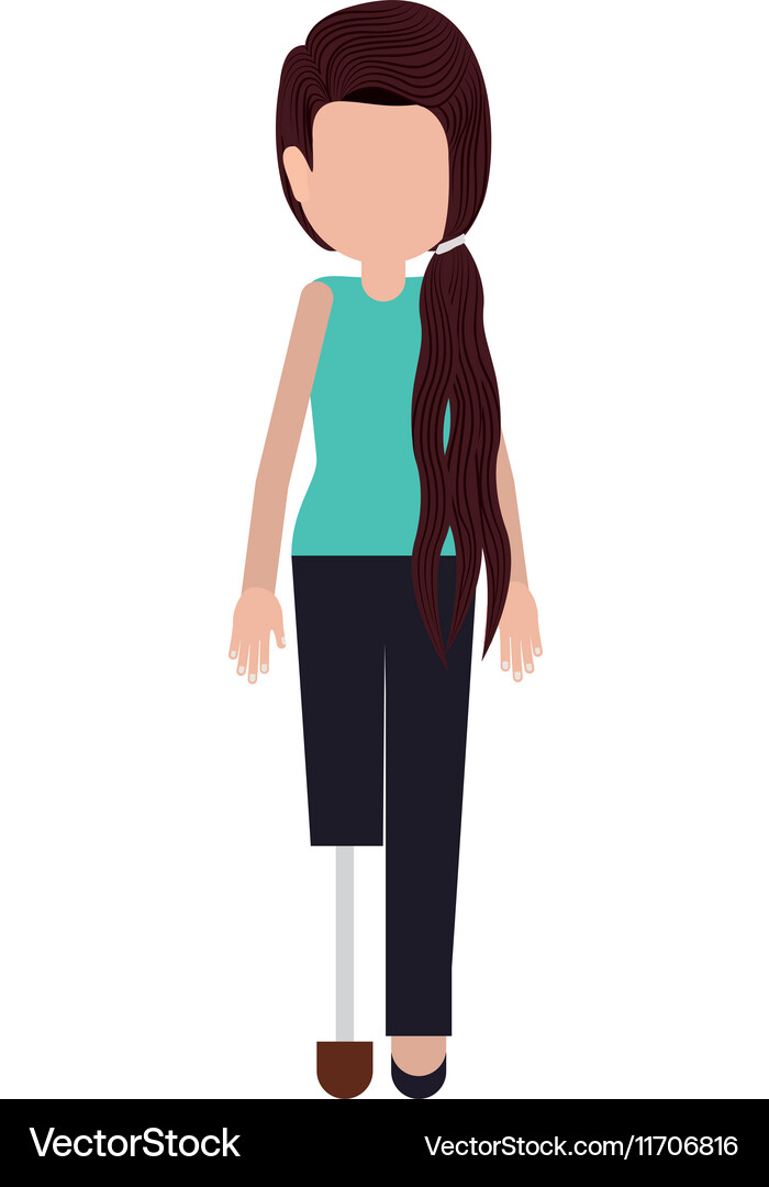 Disabled girl cartoon design Royalty Free Vector Image