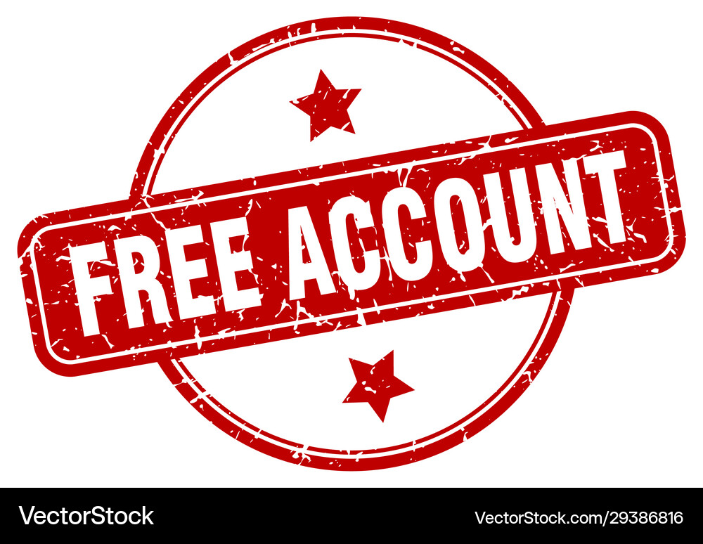Free account stamp round vintage Royalty Free Vector Image