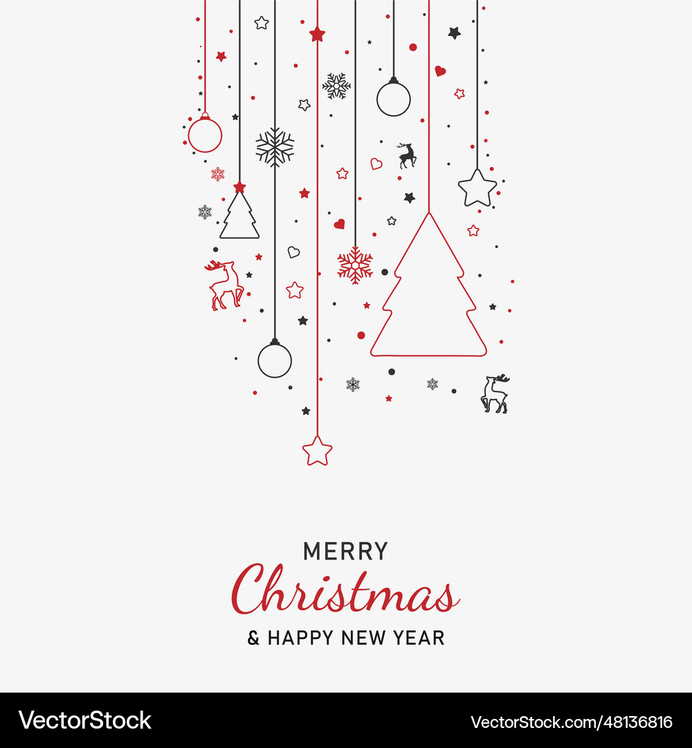 Merry christmas and a happy Royalty Free Vector Image