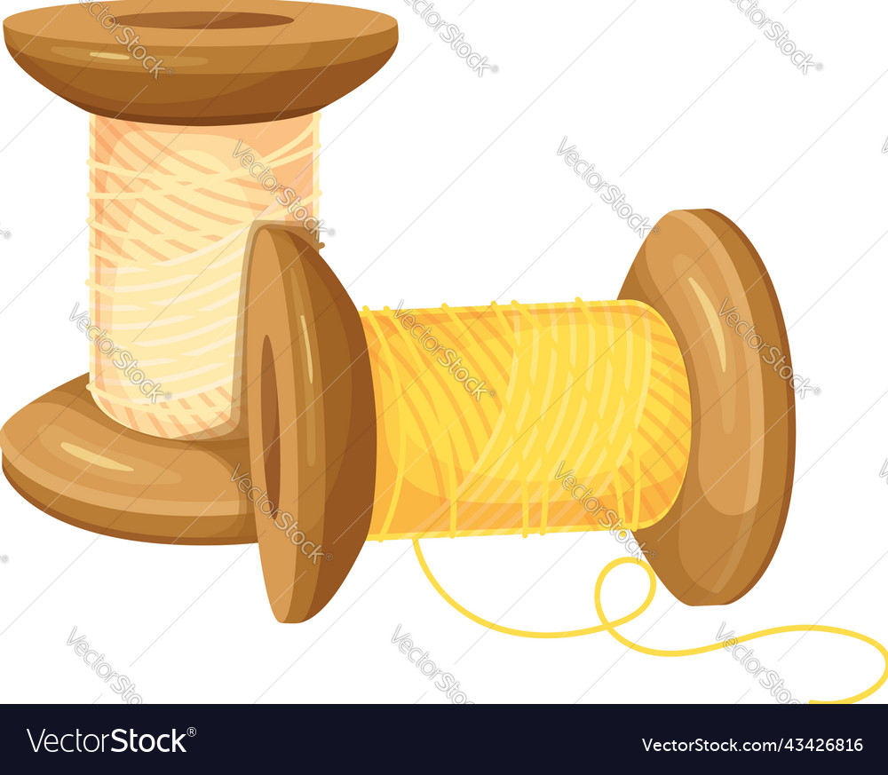 Old threads spools Royalty Free Vector Image - VectorStock
