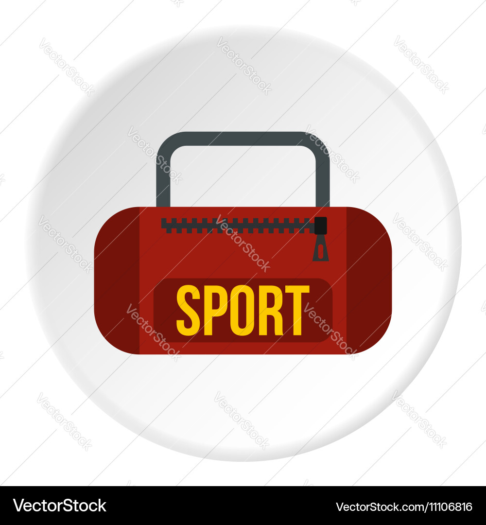 Sports bag icon flat style Royalty Free Vector Image