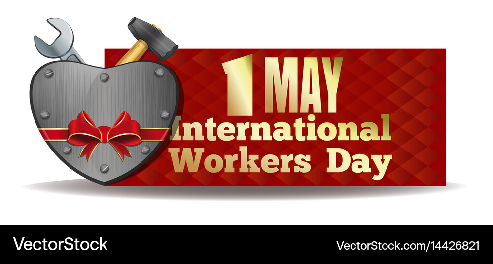 1 may international workers day design Royalty Free Vector