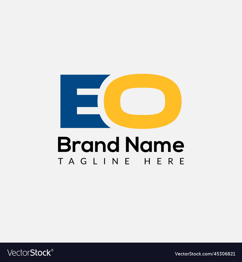 Abstract eo letter modern initial logo design Vector Image